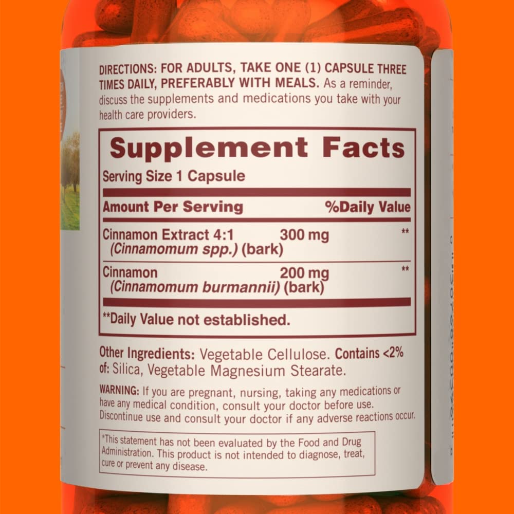 Cinnamon capsules for daily nutrition