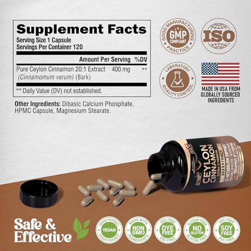 Cinnamon capsules for daily vitality