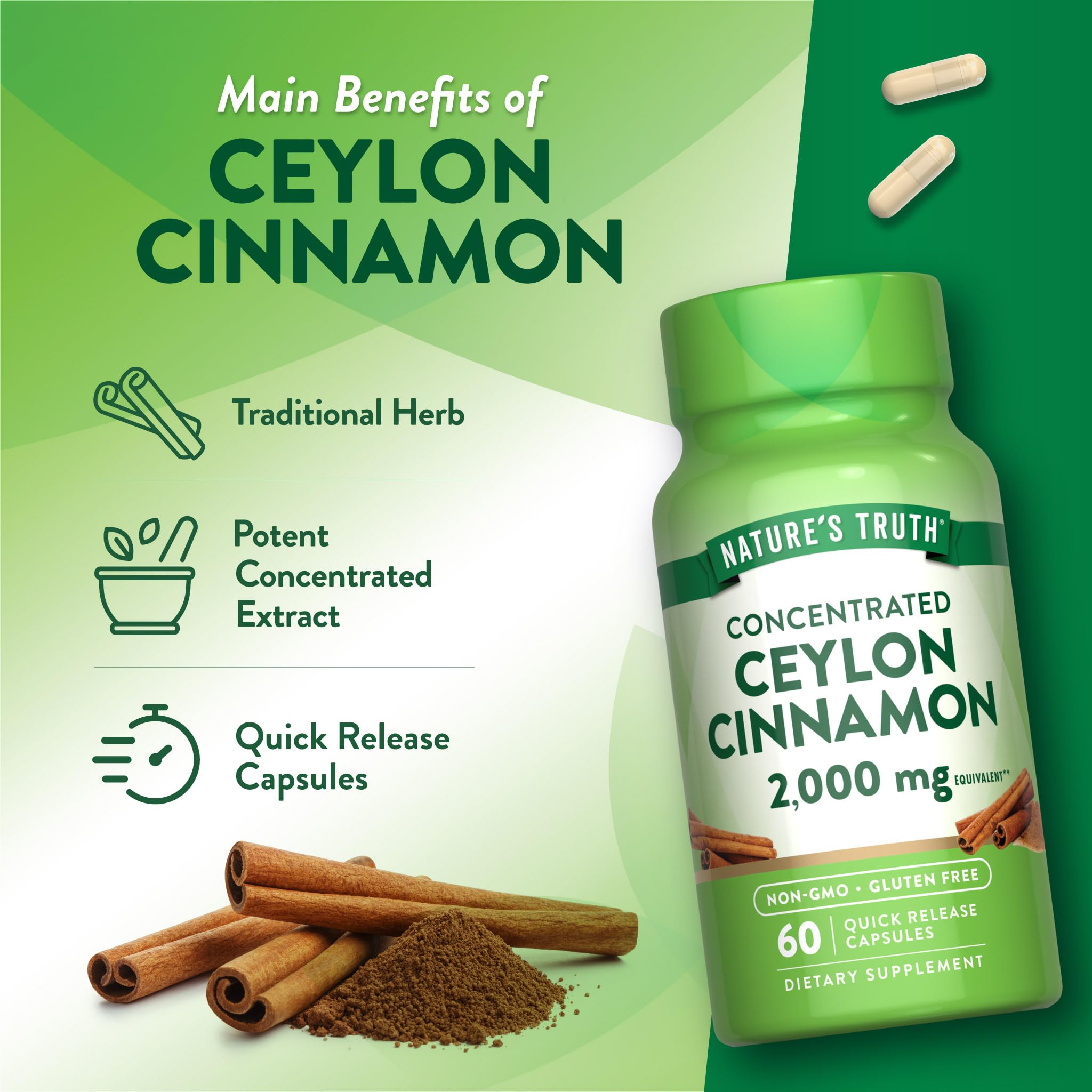 Cinnamon capsules for everyday use