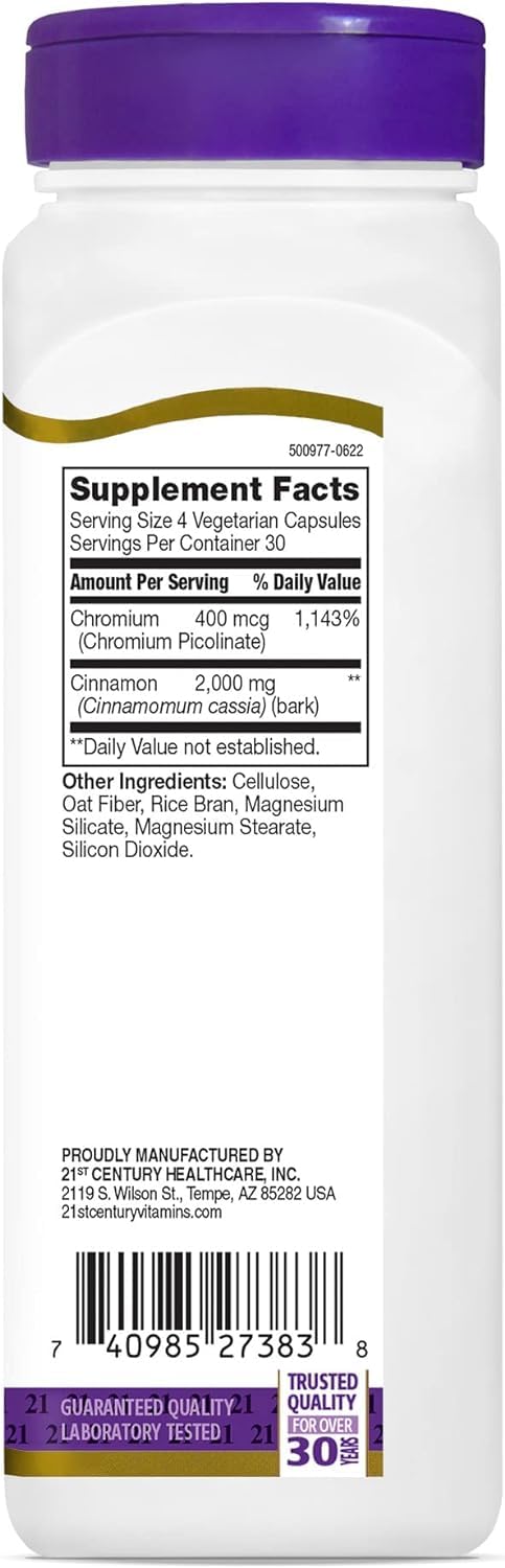Cinnamon capsules for weight management