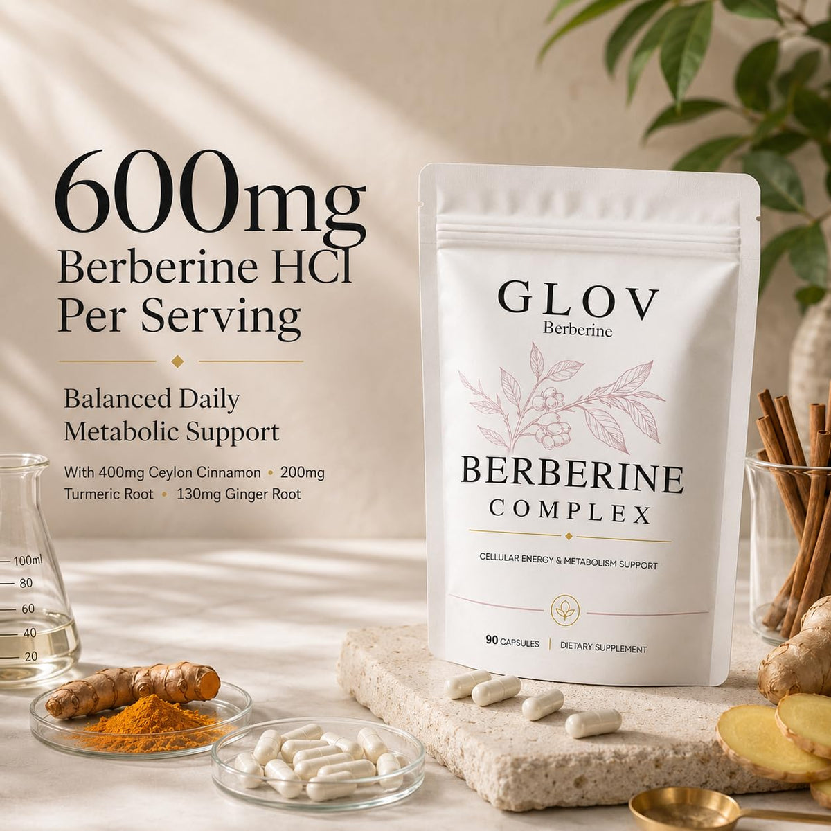 Cinnamon-infused berberine capsules
