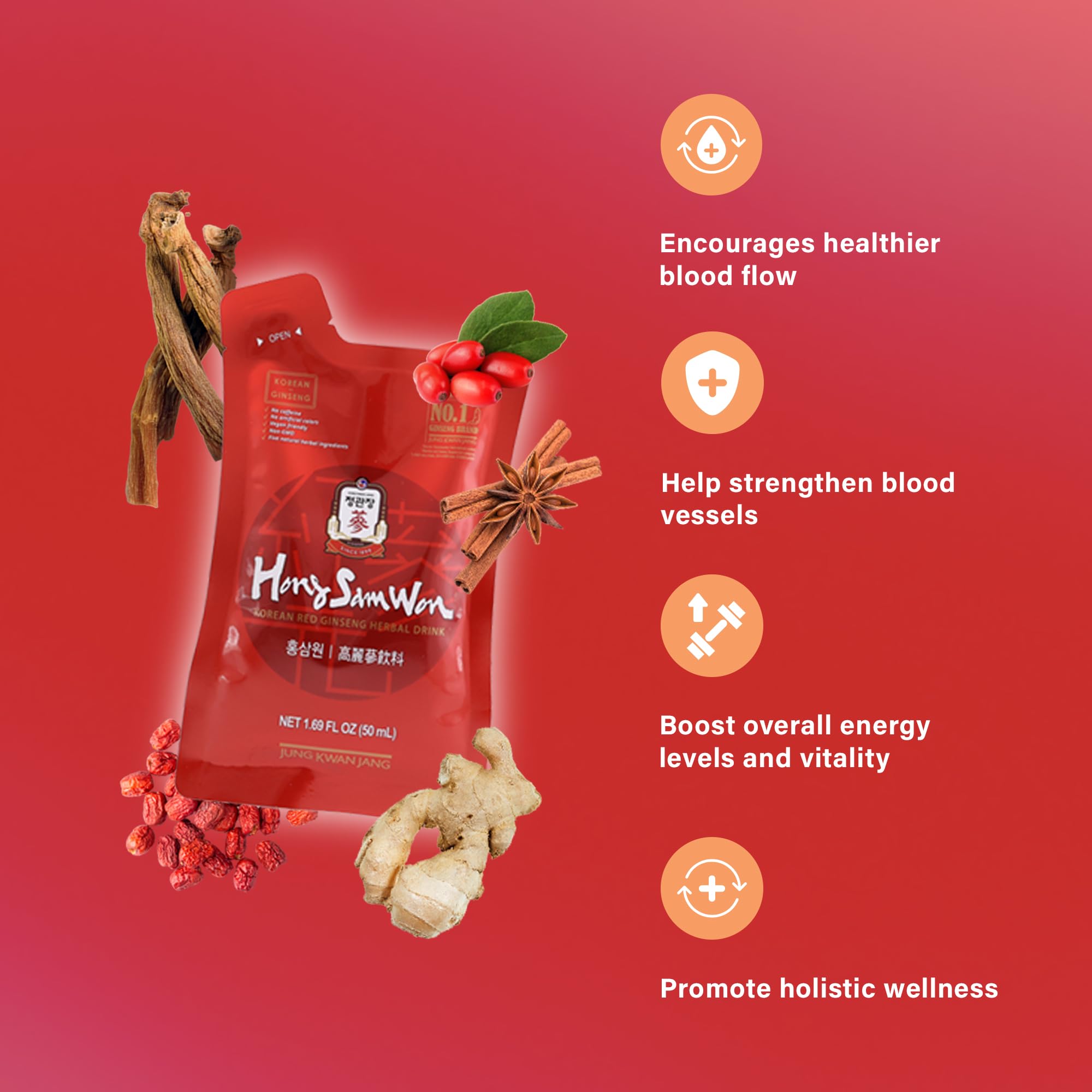cinnamon infused ginseng beverage