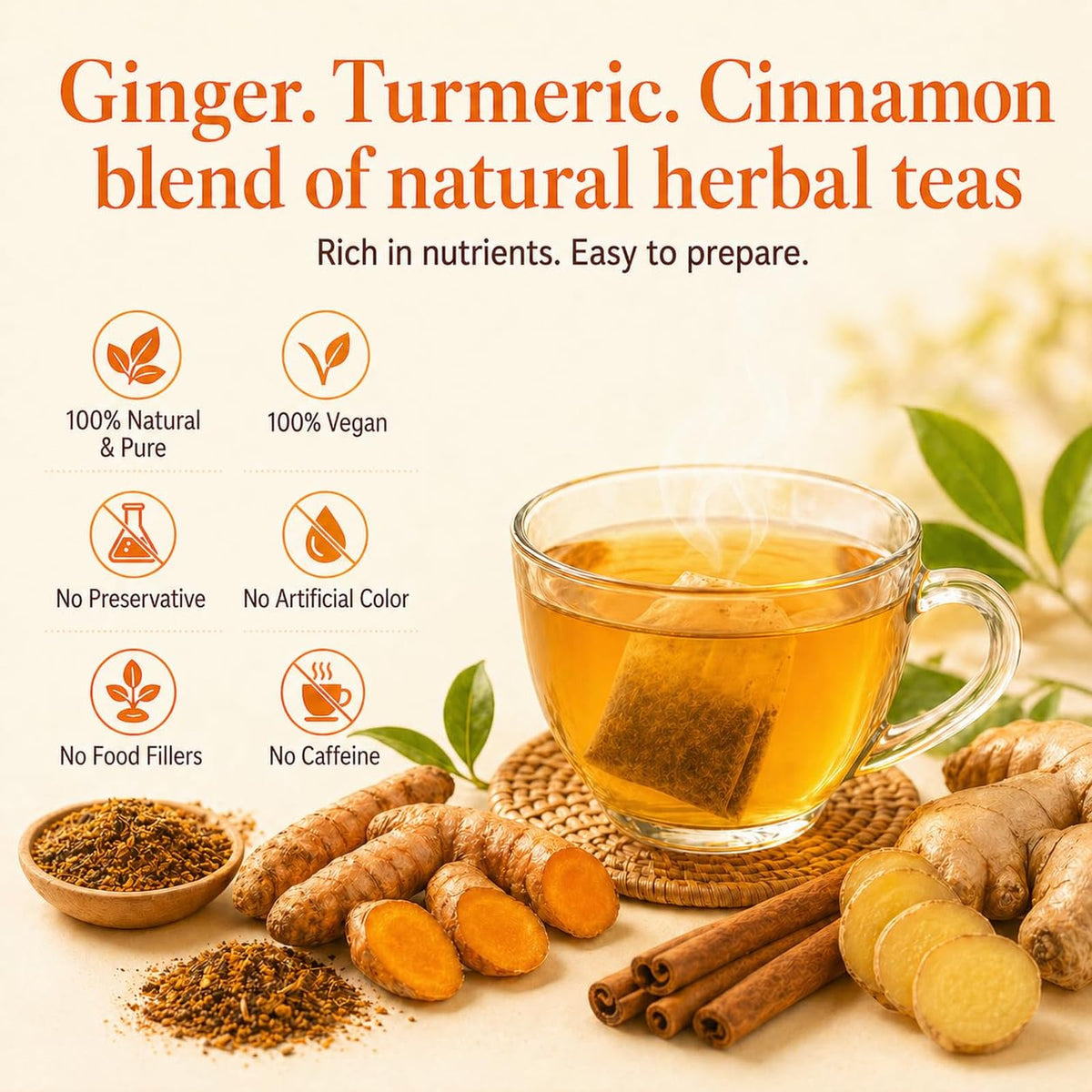 cinnamon infused herbal tea blend