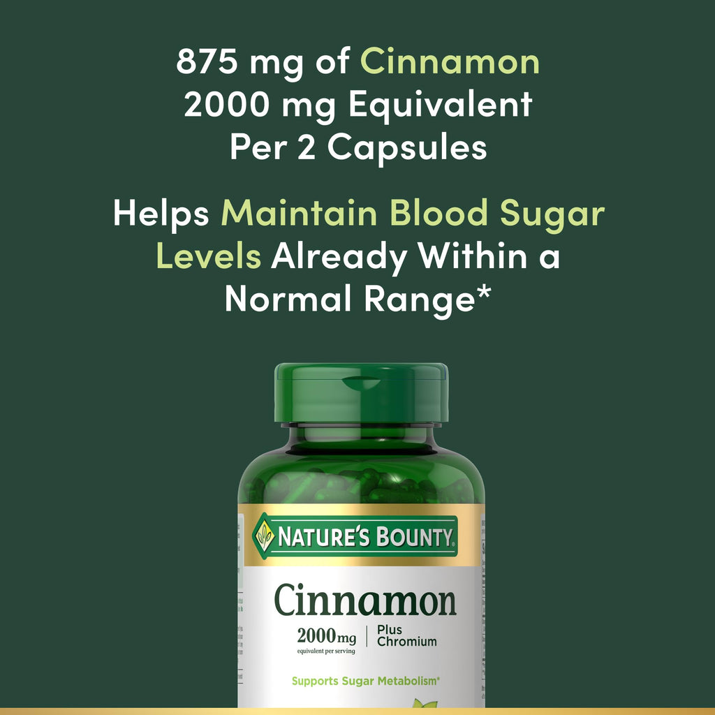 Cinnamon Plus Chromium for blood sugar balance
