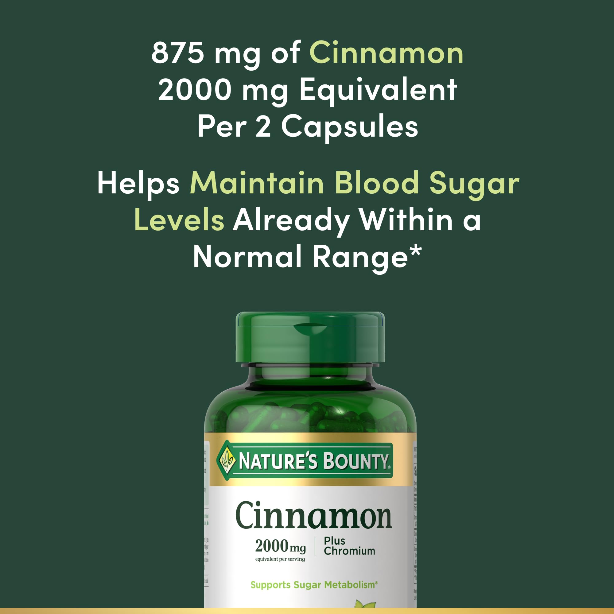 Cinnamon Plus Chromium for blood sugar balance