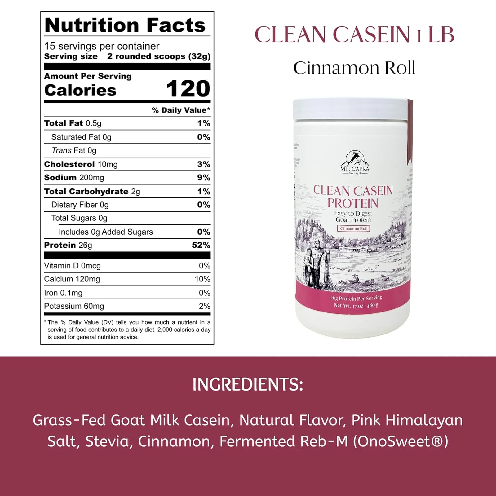 Cinnamon roll flavour protein powder