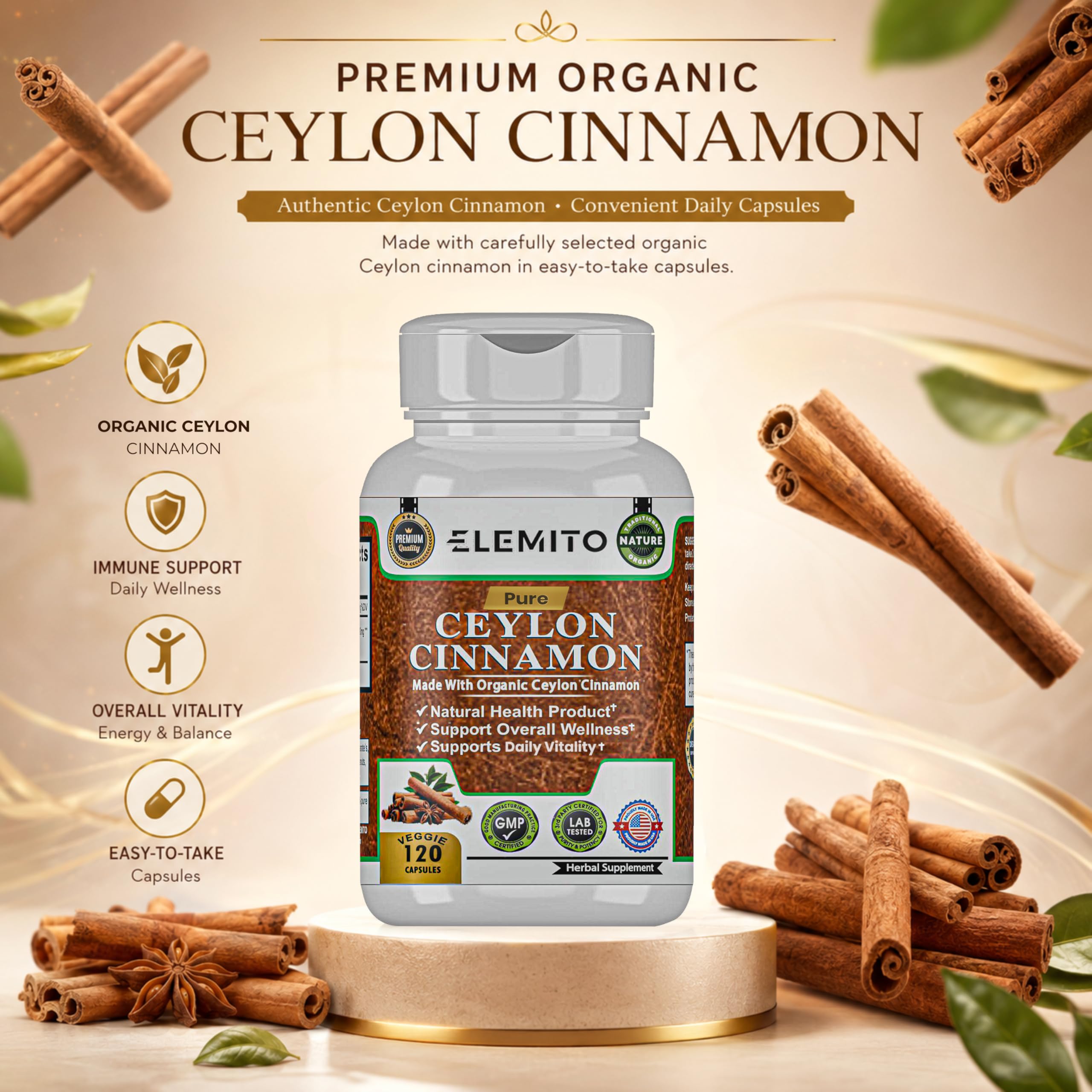 Cinnamon supplement for healthy lifestyle