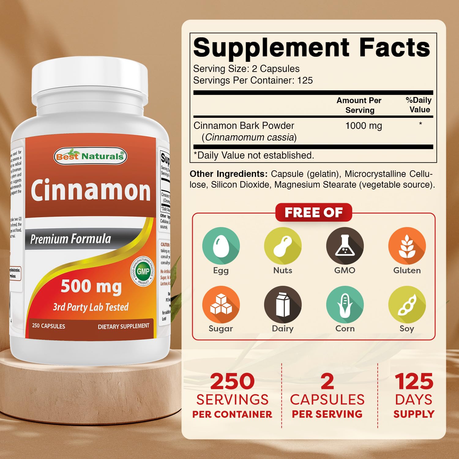 Cinnamon supplement for wellness