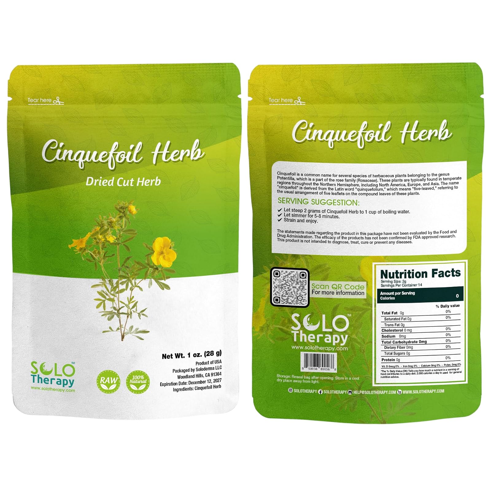 Cinquefoil herb for herbal tea