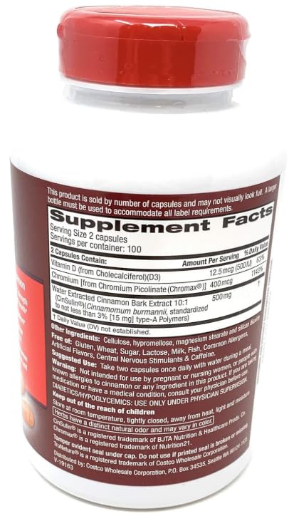 Cinsulin cinnamon for blood sugar support