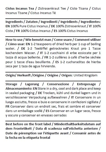 Cistus Incanus tea for daily health