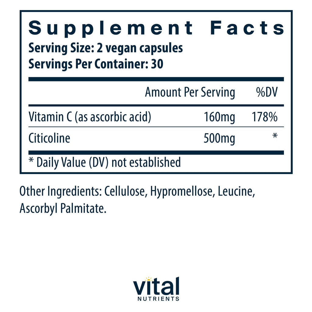 Citicoline capsules for attention support