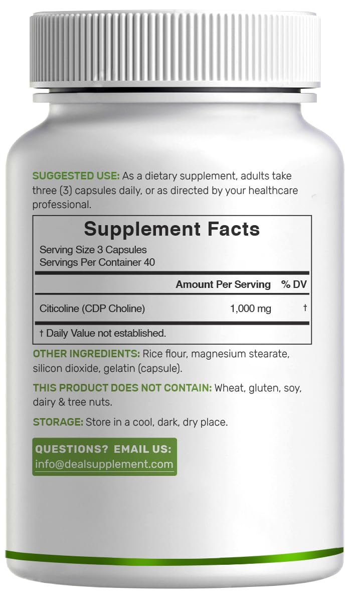 Citicoline capsules for focus improvement