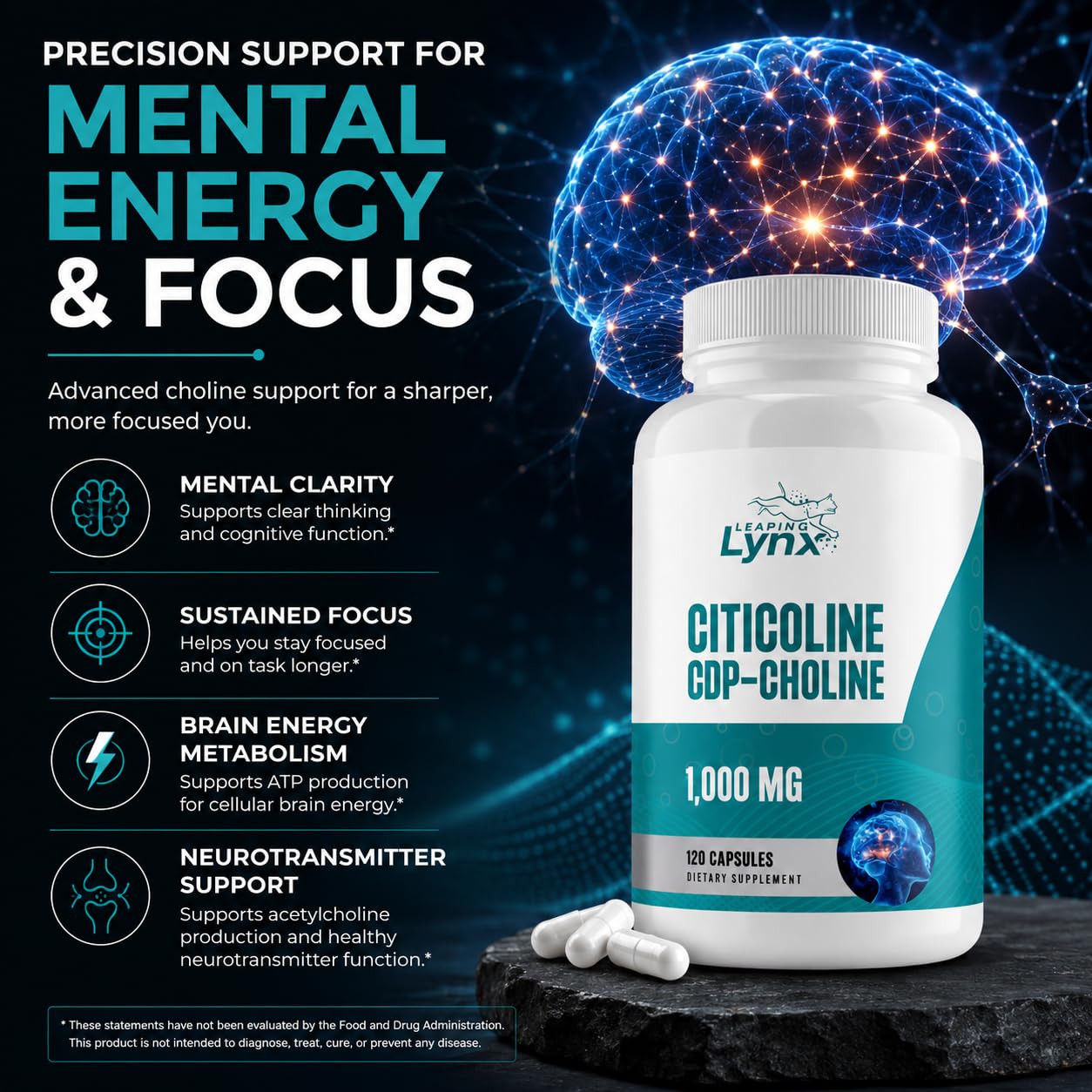 Citicoline for improved cognitive function
