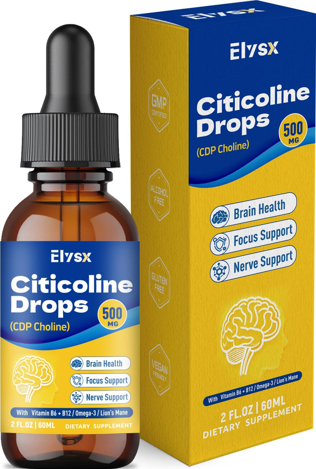 Citicoline liquid drops for cognitive support