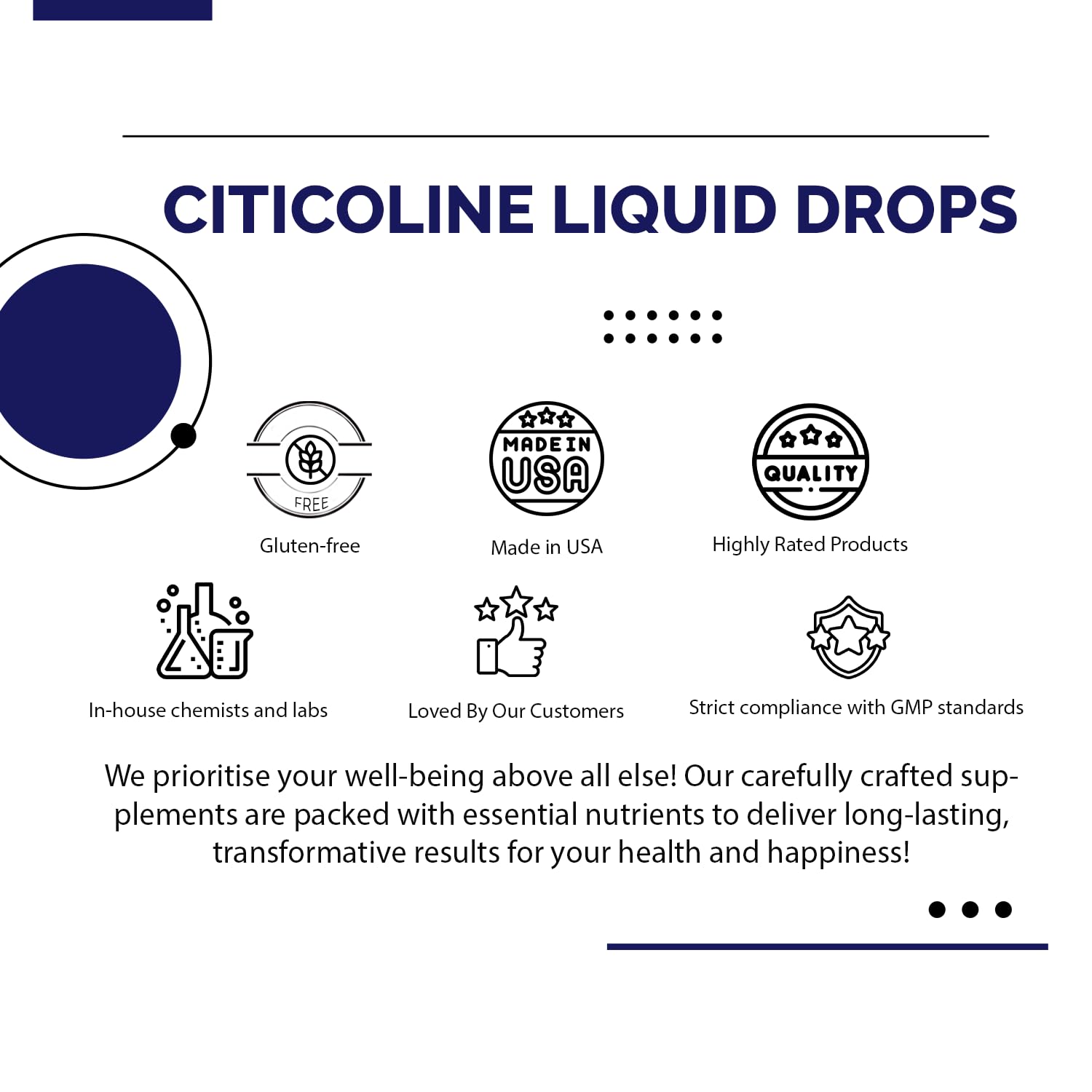 Citicoline liquid for memory enhancement