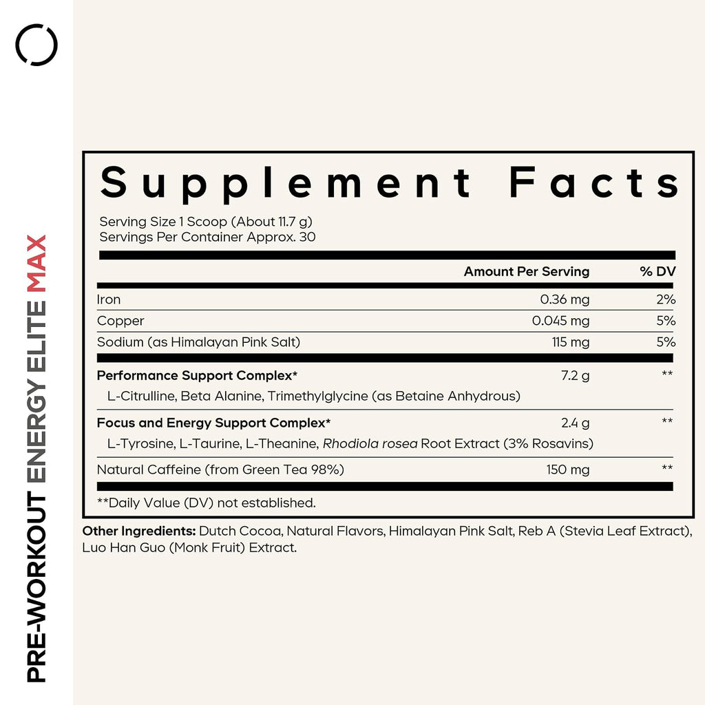Citrulline beta-alanine pre-workout supplement