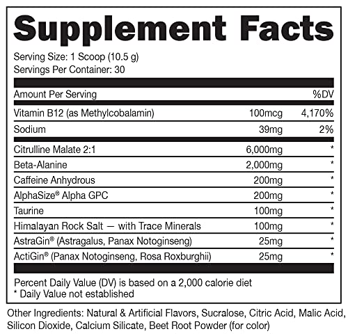 Citrulline for enhanced workout performance