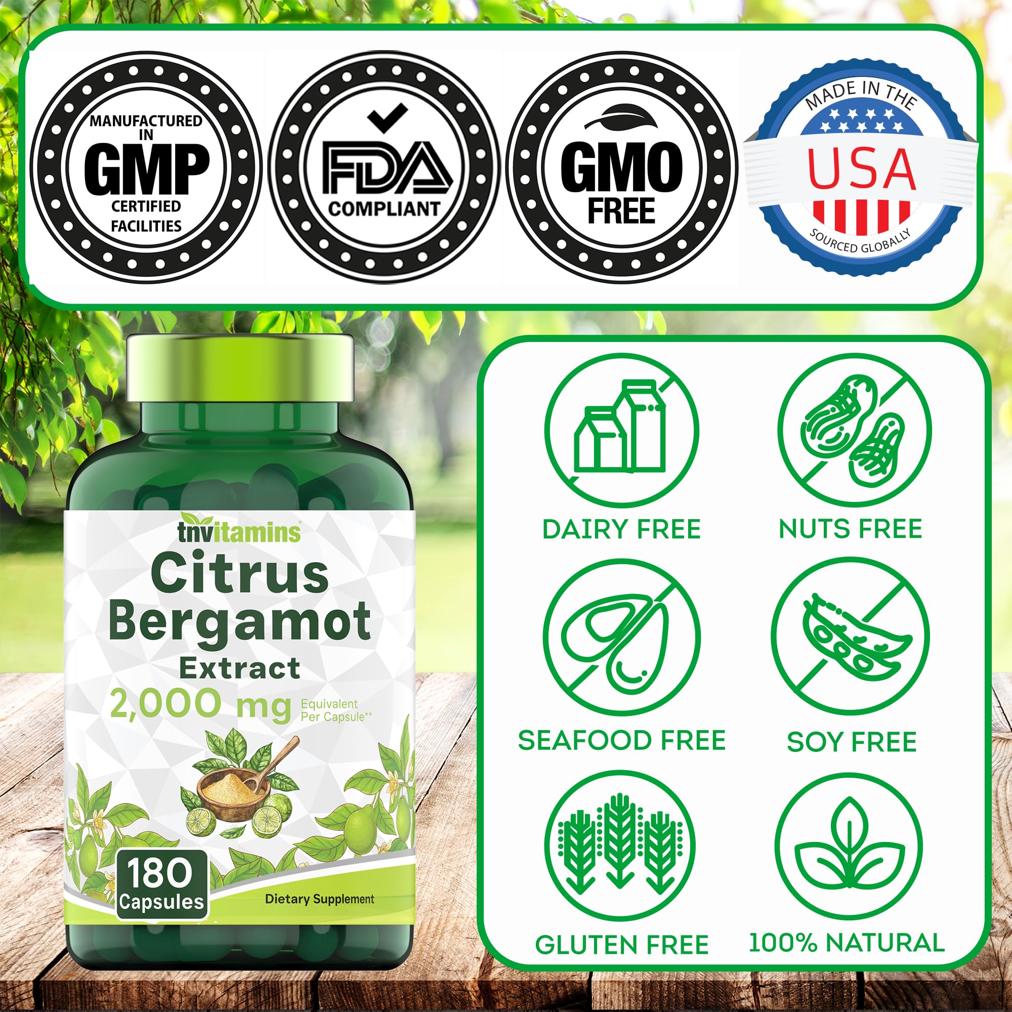 Citrus Bergamot antioxidant properties