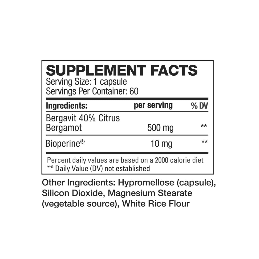 Citrus Bergamot capsules for cholesterol support