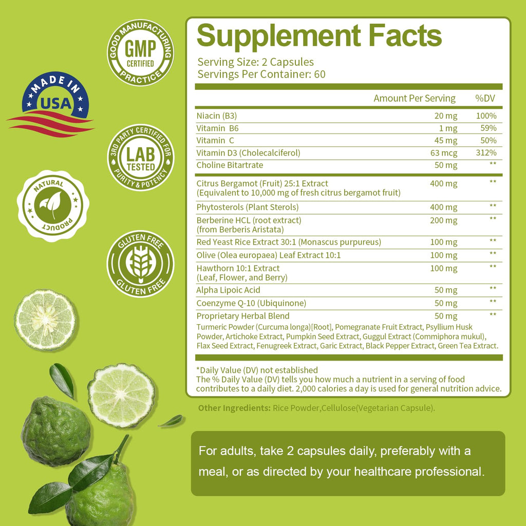 Citrus Bergamot for cardiovascular wellness