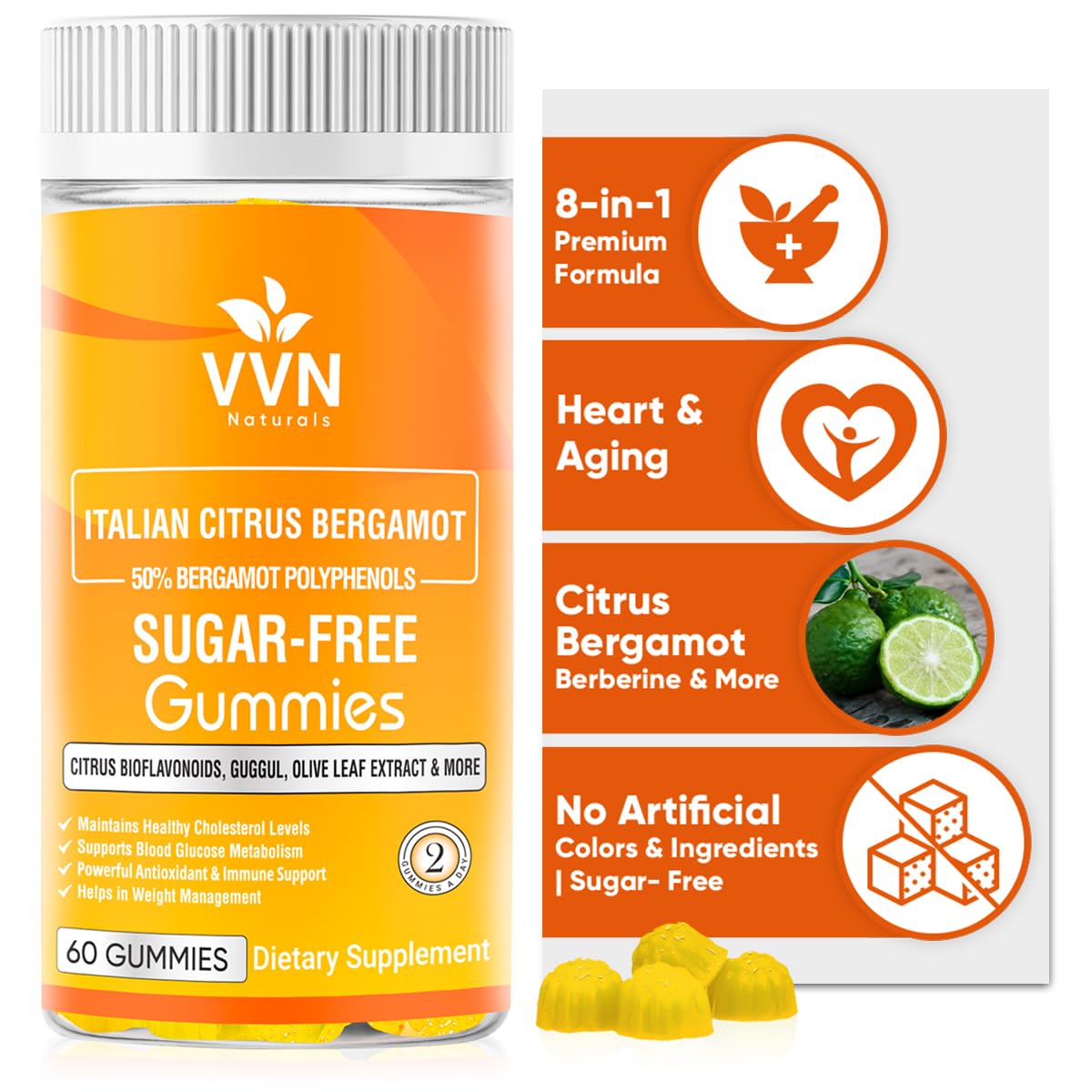 Citrus bergamot gummies for immunity