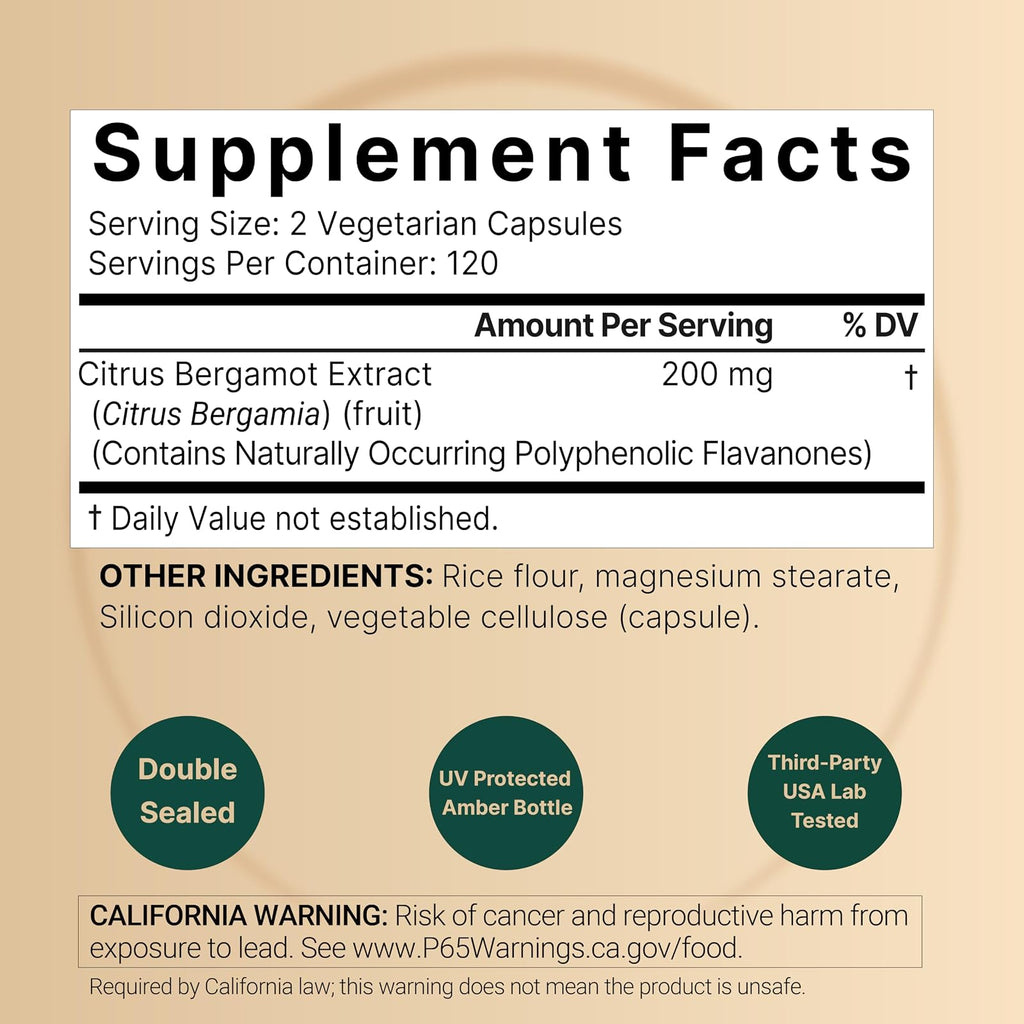 Citrus Bergamot multivitamin for daily health