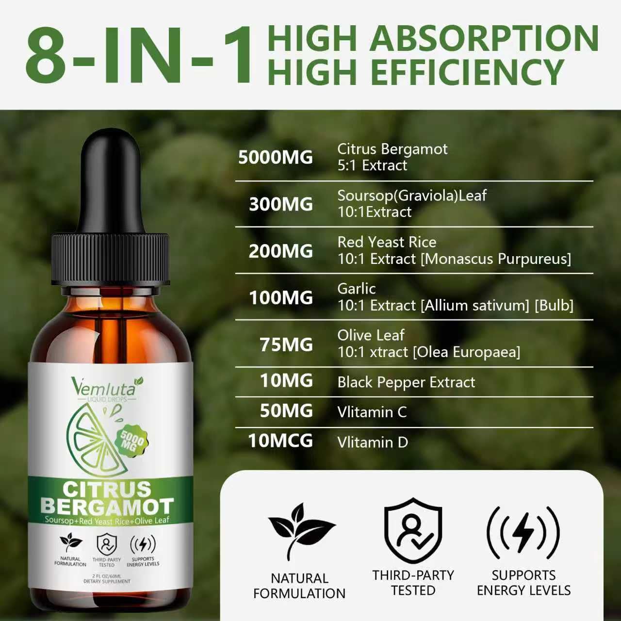 Citrus Bergamot multivitamin for men
