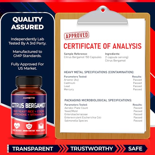 Citrus Bergamot supplement for cholesterol management