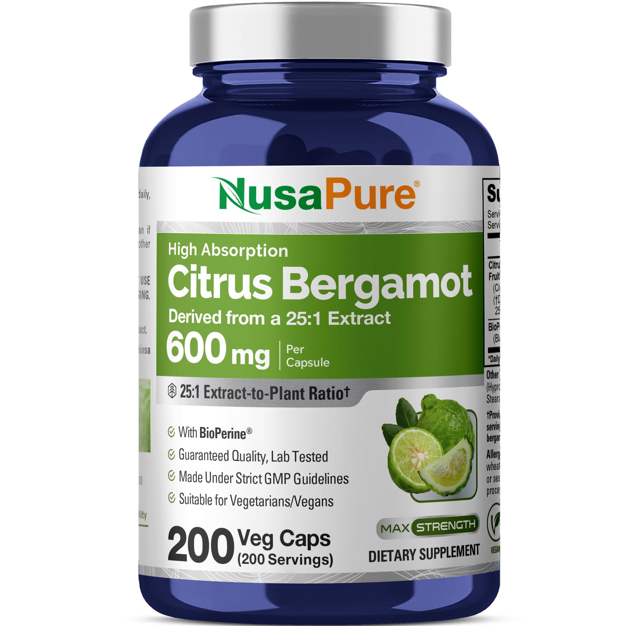 Citrus Bergamot vegan capsules for wellness