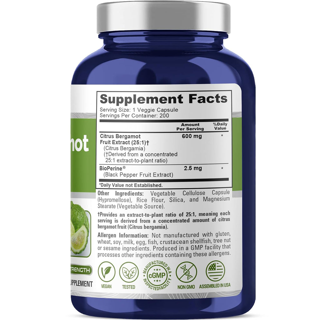 Citrus Bergamot whole food multivitamin capsules