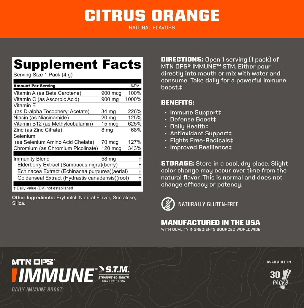 Citrus flavour multivitamin for energy