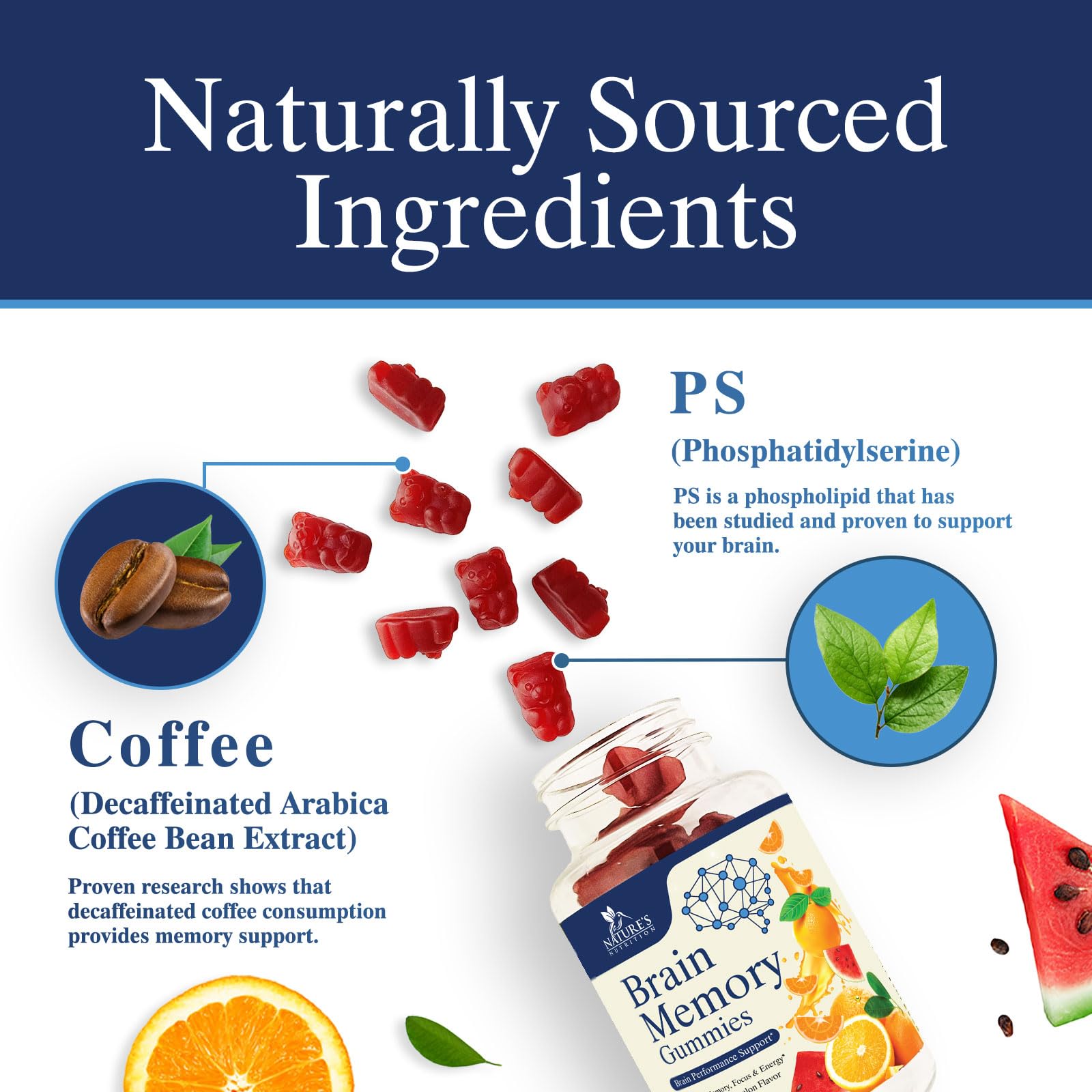 citrus flavoured brain health gummies