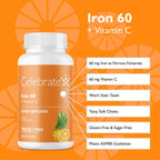 Citrus flavoured iron supplements for adults