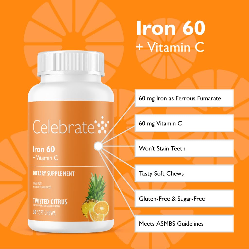 Citrus flavoured iron supplements for adults