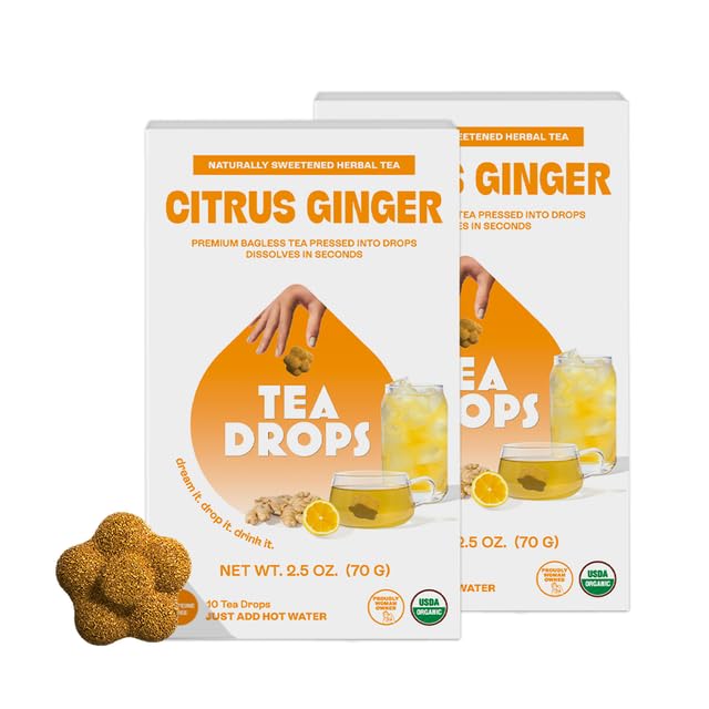citrus ginger herbal tea drops
