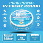 Citrus ice flavour caffeine pouches