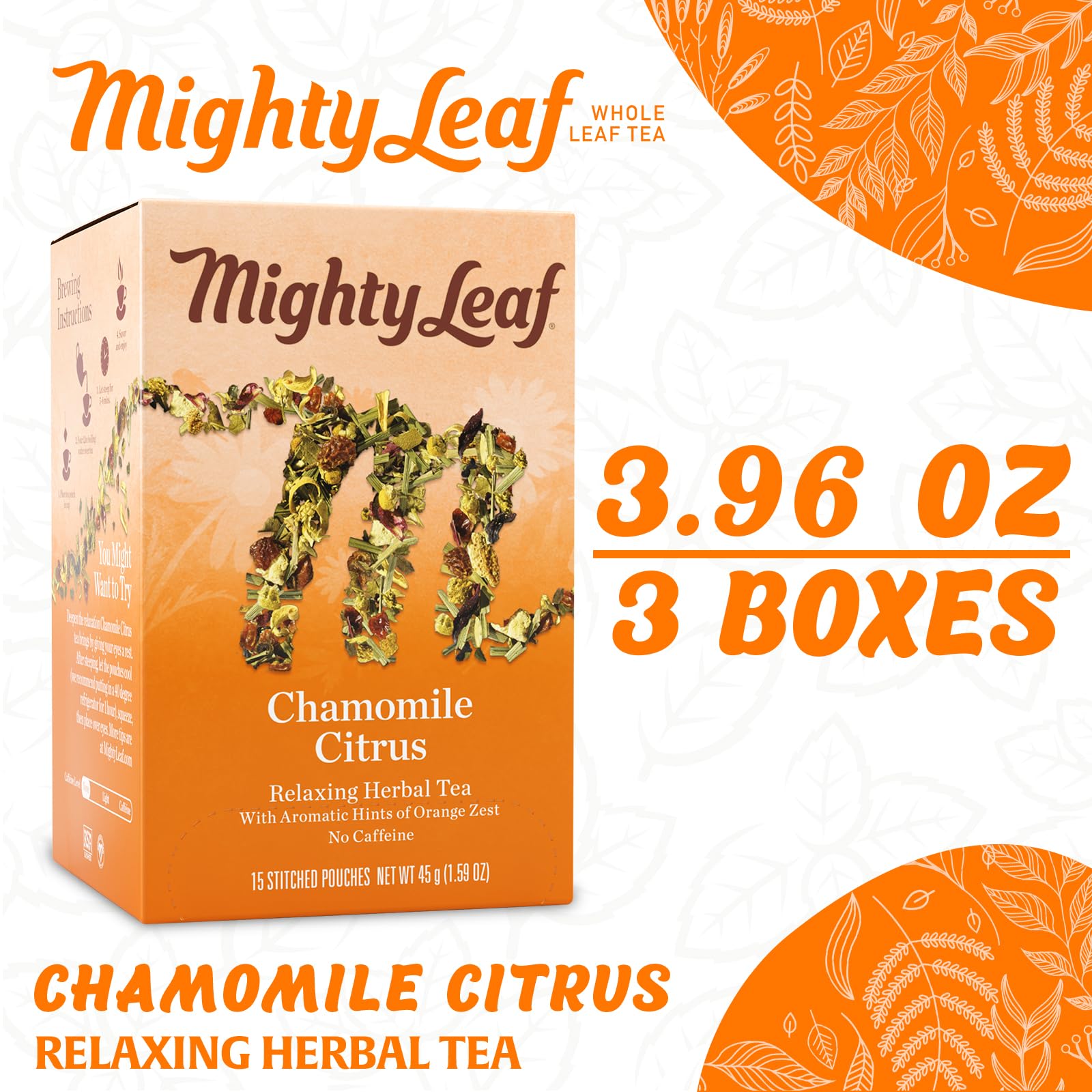 citrus infused chamomile tea bags