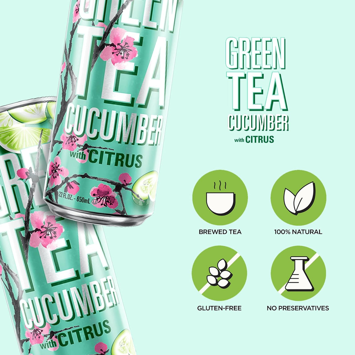 citrus infused green tea beverage