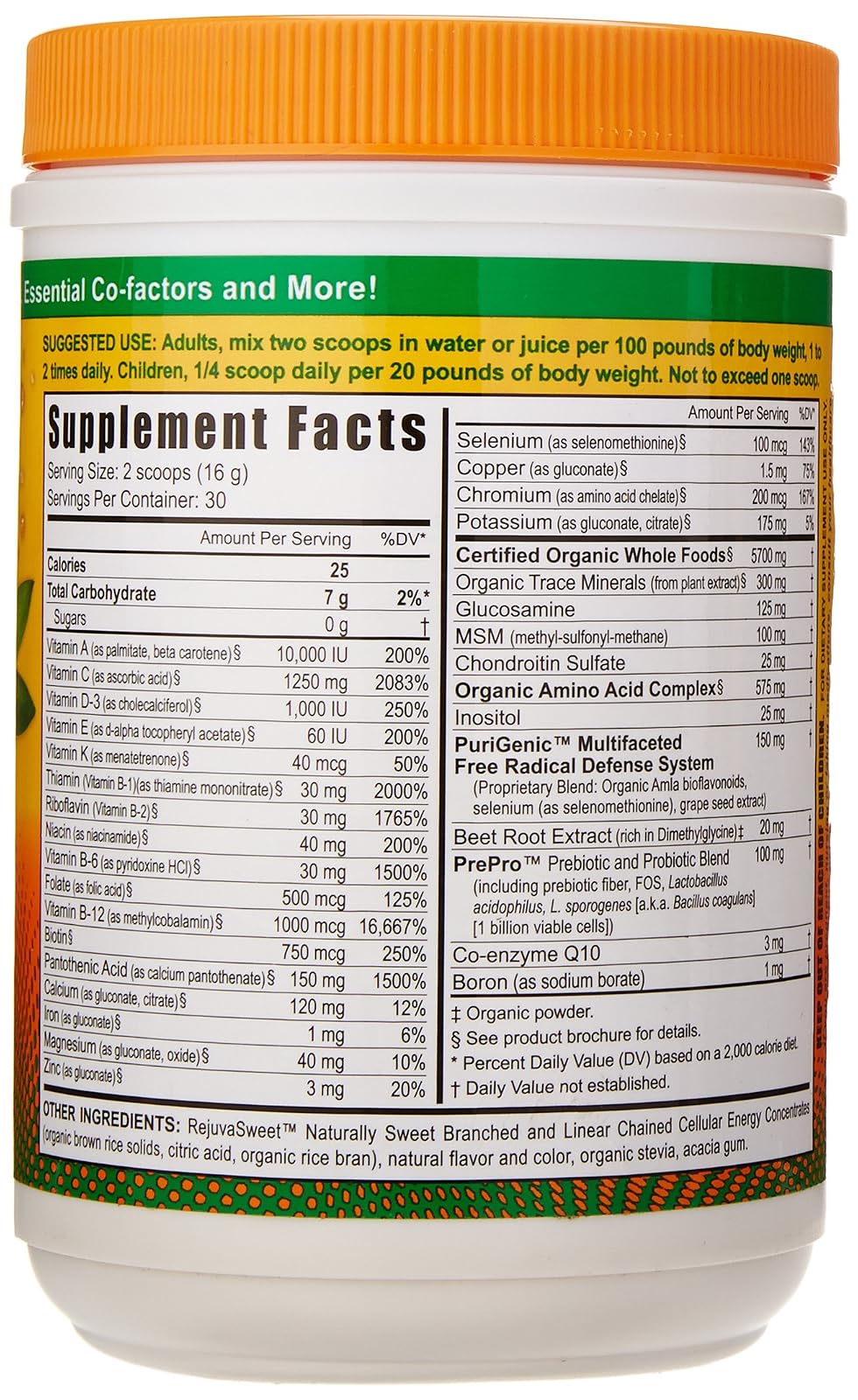 Citrus Peach multivitamins for energy