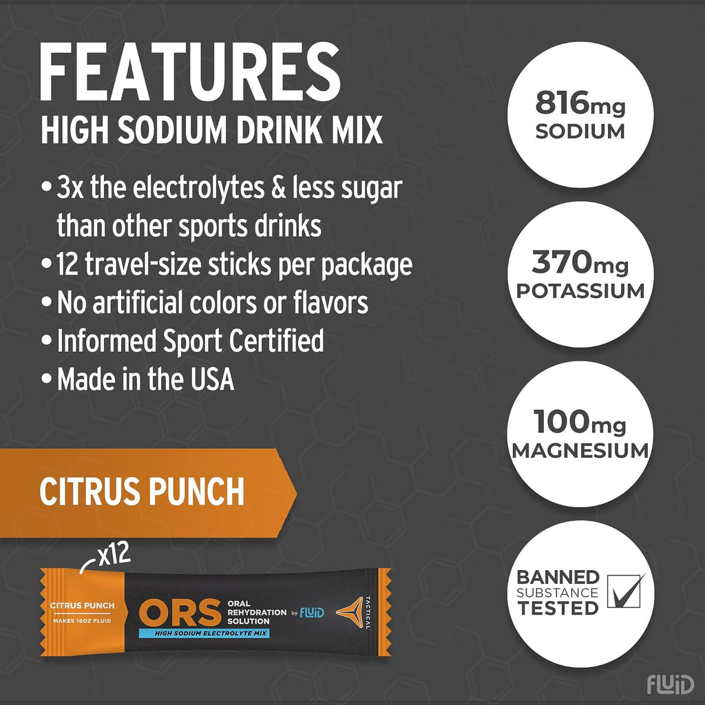 Citrus punch electrolyte drink mix
