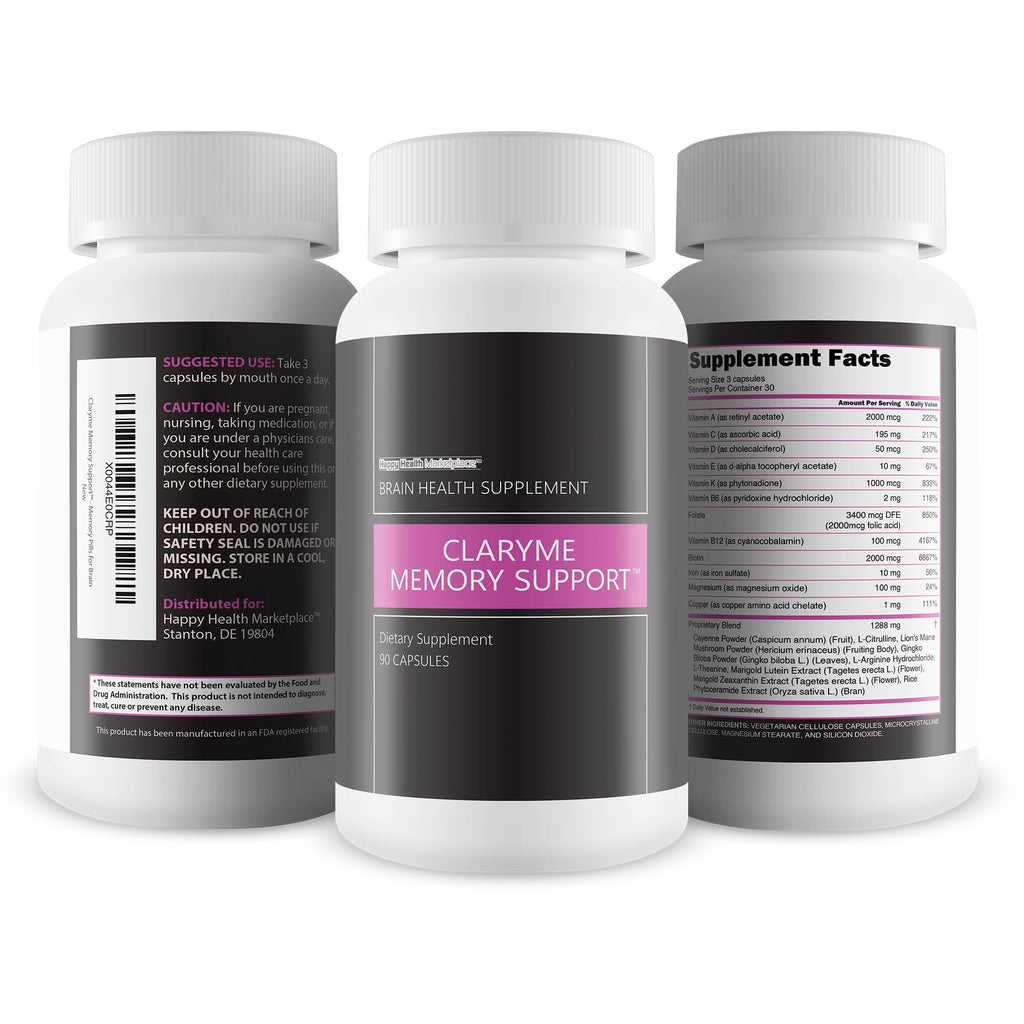 Claryme herbal supplement for memory