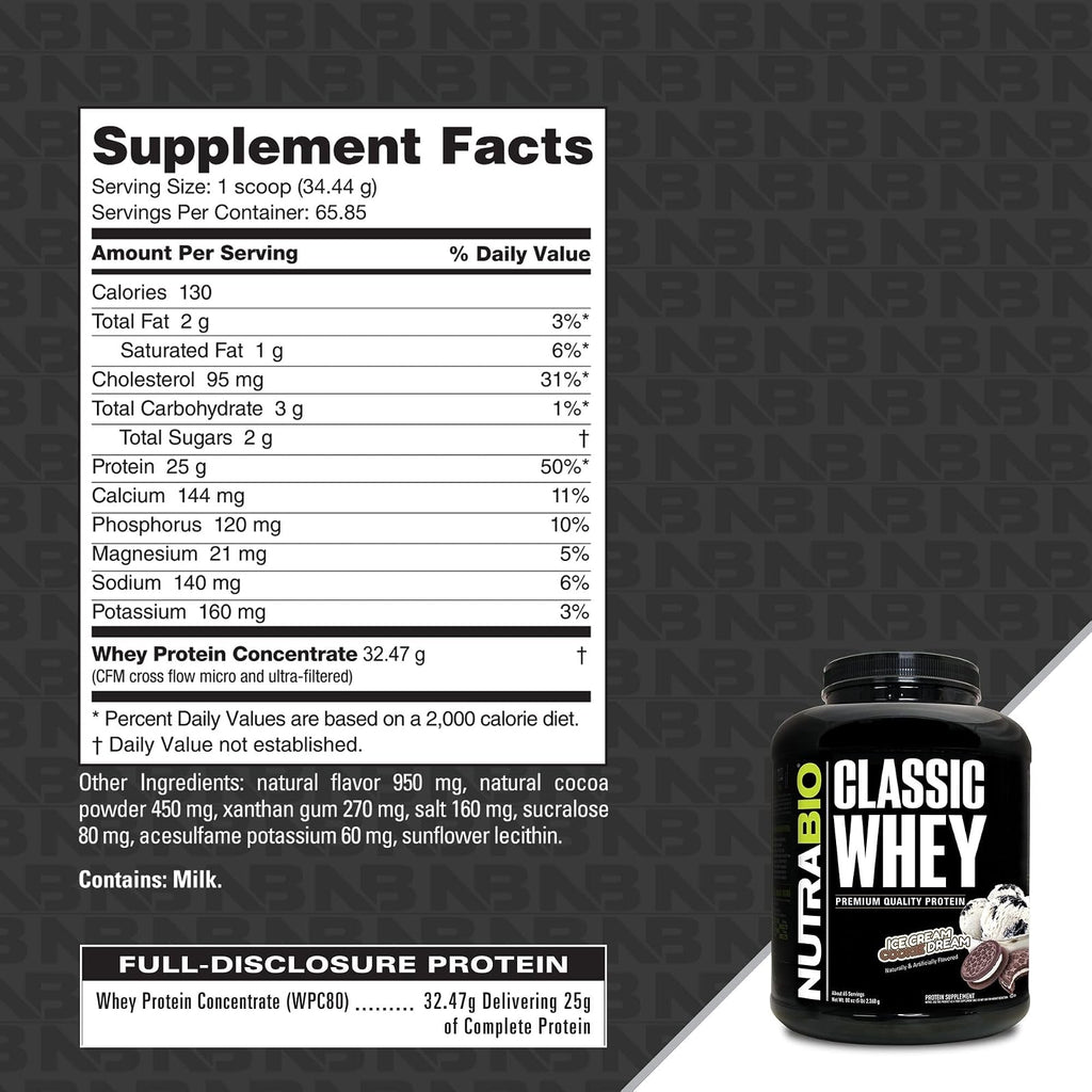 classic whey protein for muscle recovery