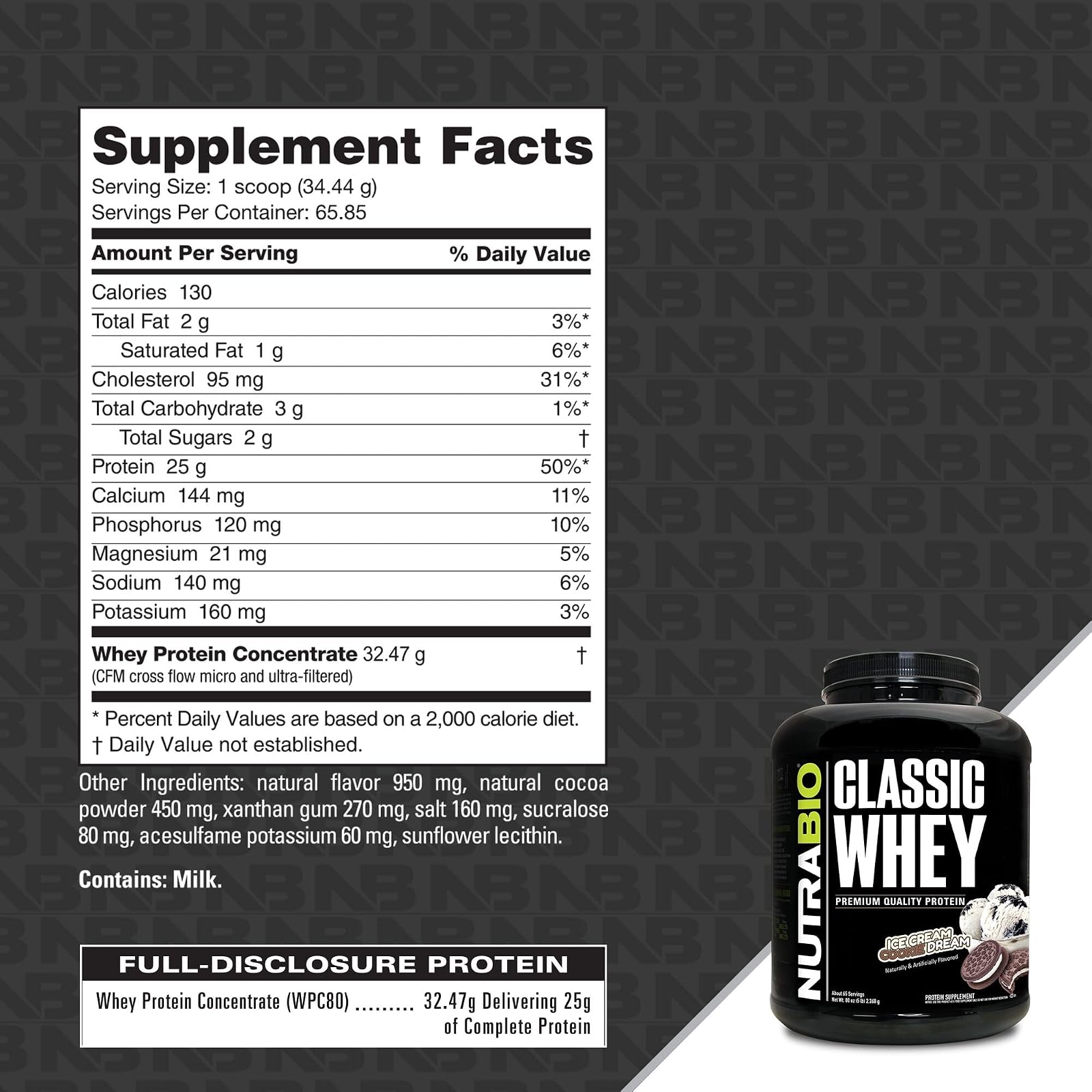 classic whey protein for muscle recovery