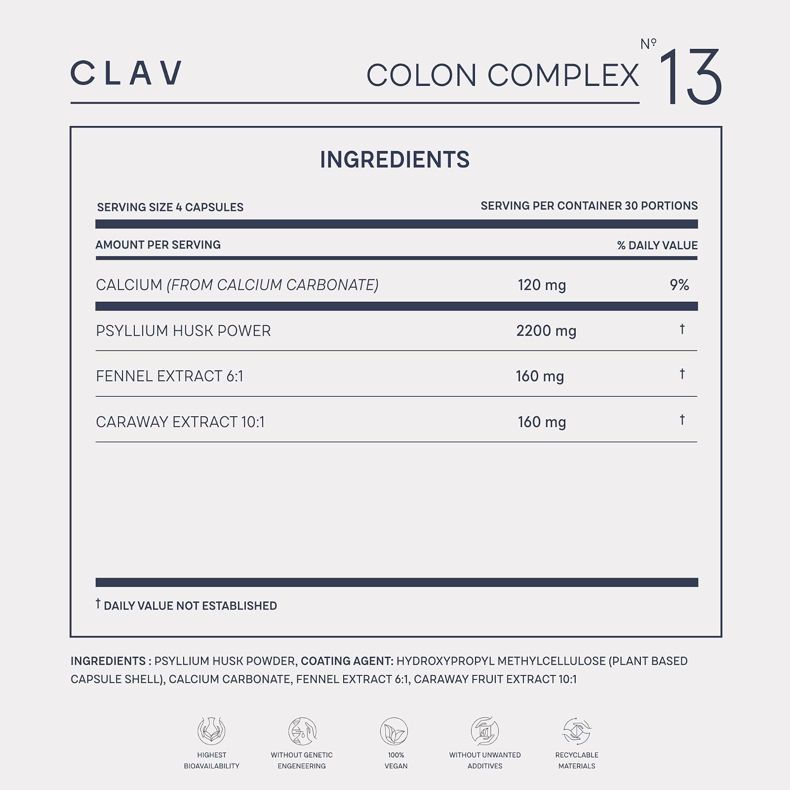 CLAV herbal supplements for vitality