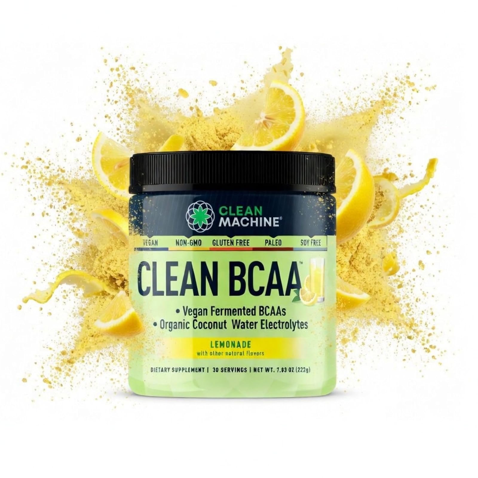 Clean BCAA lemonade powder for hydration