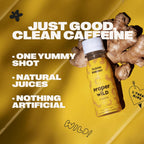 Clean energy shots with ginger flavour