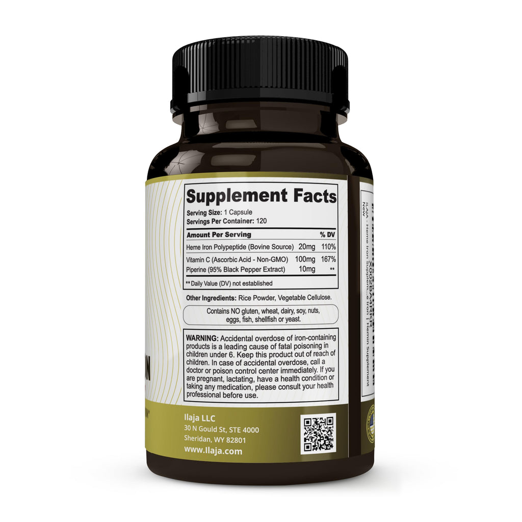 clean ingredients iron capsules for health
