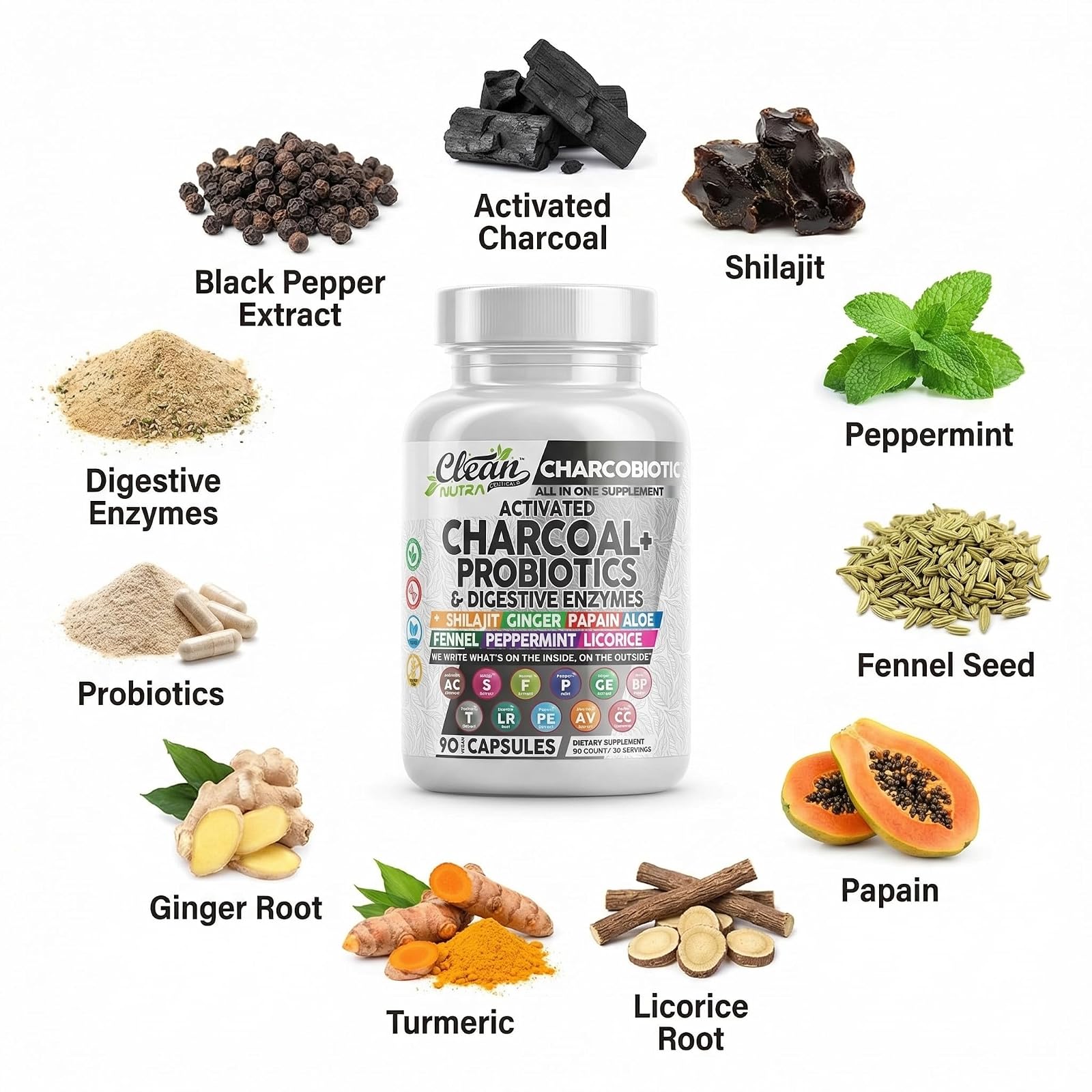 Clean Nutra charcoal for detox support