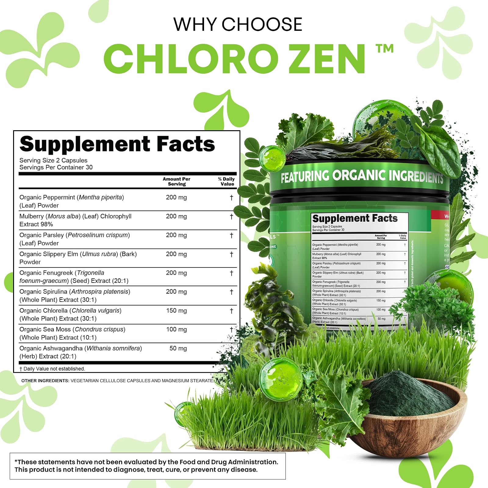 Clean Nutra chlorophyll supports immune function